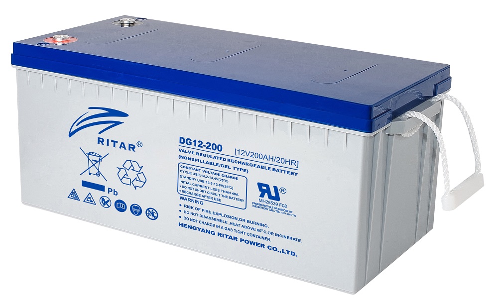 Kjøp RITAR GEL Deep Cycle Batteri 12V 200AH (522x240x223mm) +høyre hos ...