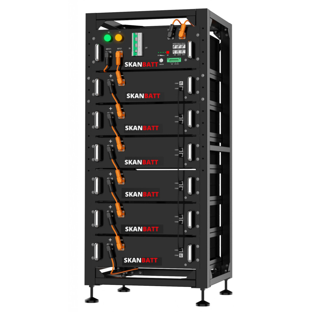 Kjøp SKANBATT High Volt rack 307,2V - 30,72kWh - Inkl. stativ og BMU ...