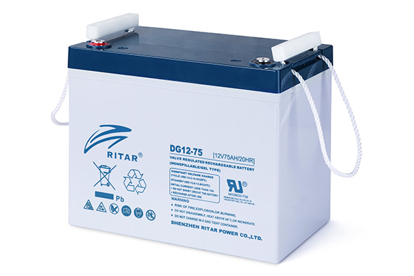 Kjøp RITAR GEL Deep Cycle Batteri 12V 75AH (260x169x216mm) +venstre hos ...